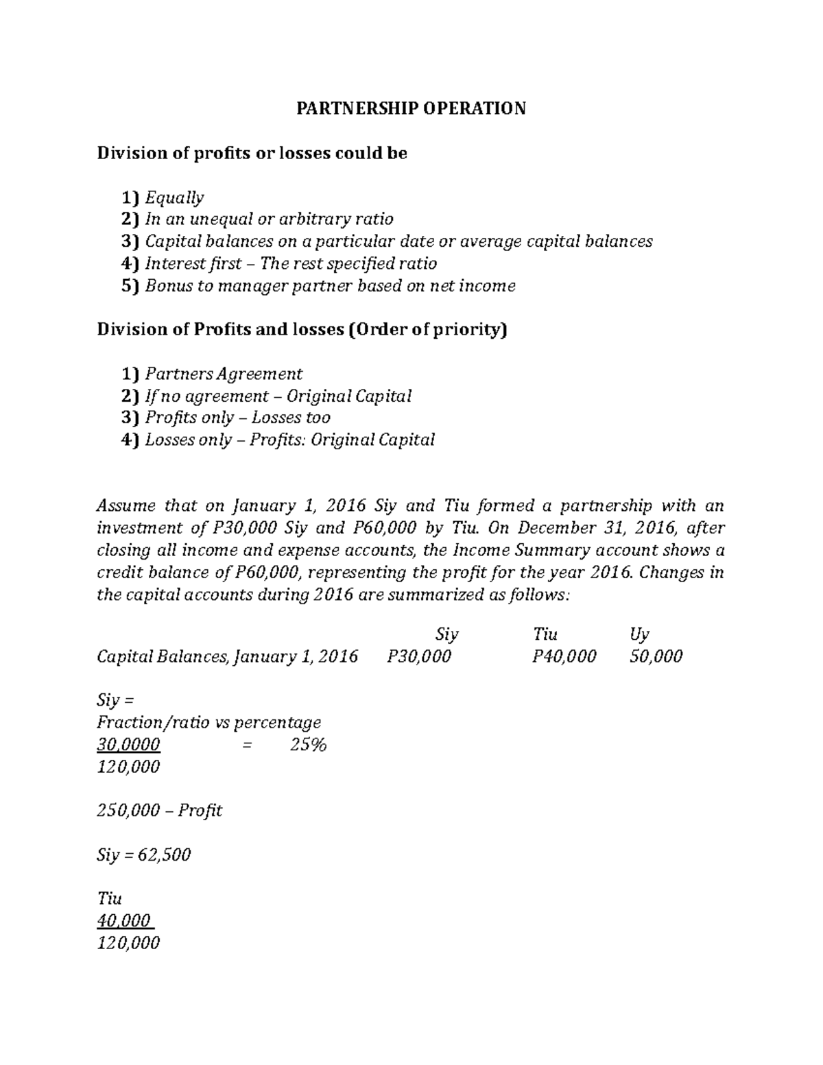 Partnership Operation Scratch - PARTNERSHIP OPERATION Division of ...