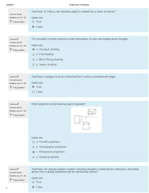Graded Quiz Unit 3 Attempt review - Started on Thursday, 17 February 2022, 4:20 AM State ...
