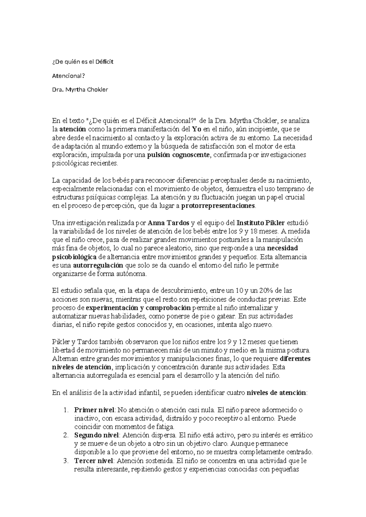 ¿De quién es el Déficit choclker resumen - ¿De quién es el Déficit ...