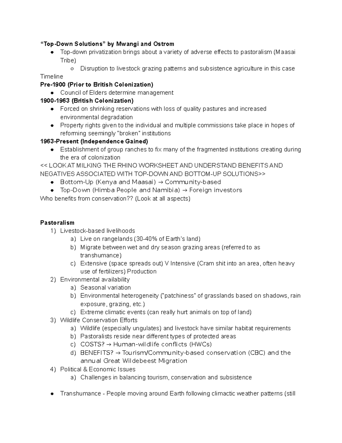 GEOG 308 Exam 2 - Study Guide. - “Top-Down Solutions” by Mwangi and ...