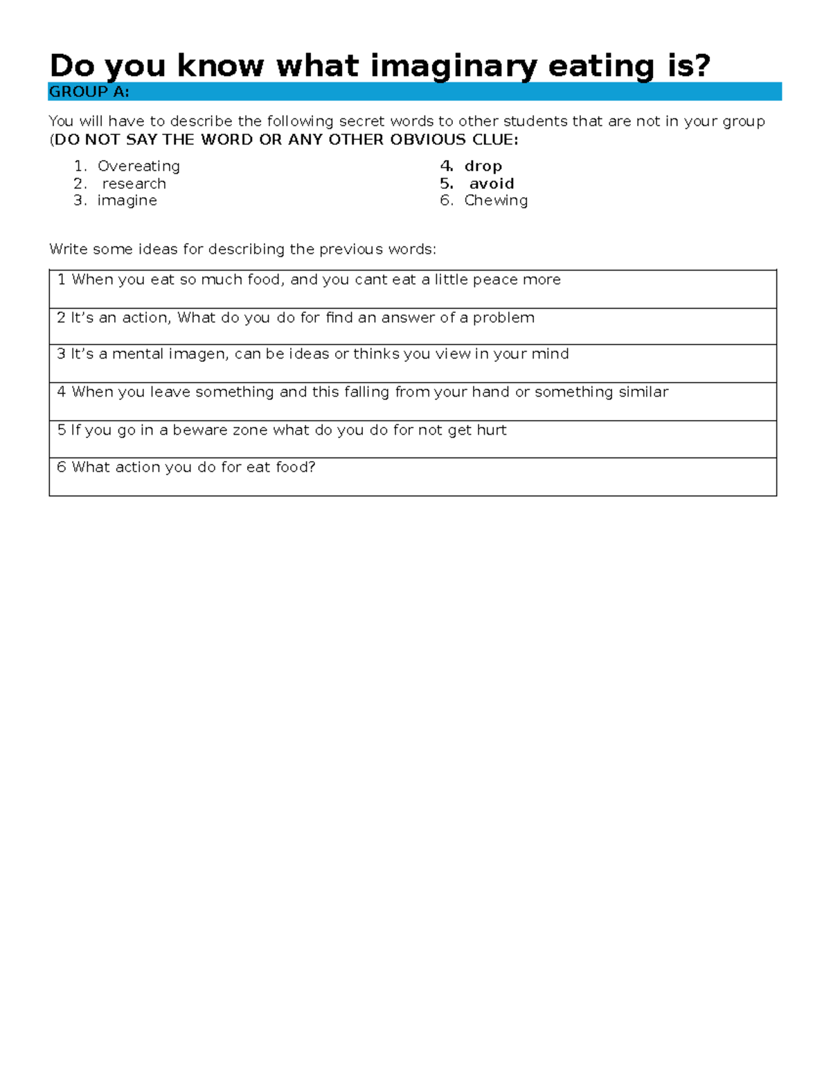 Vocabulary A - as dasd ad sdv s sdd bad bd gbsdf hbf hsb - Do you know ...