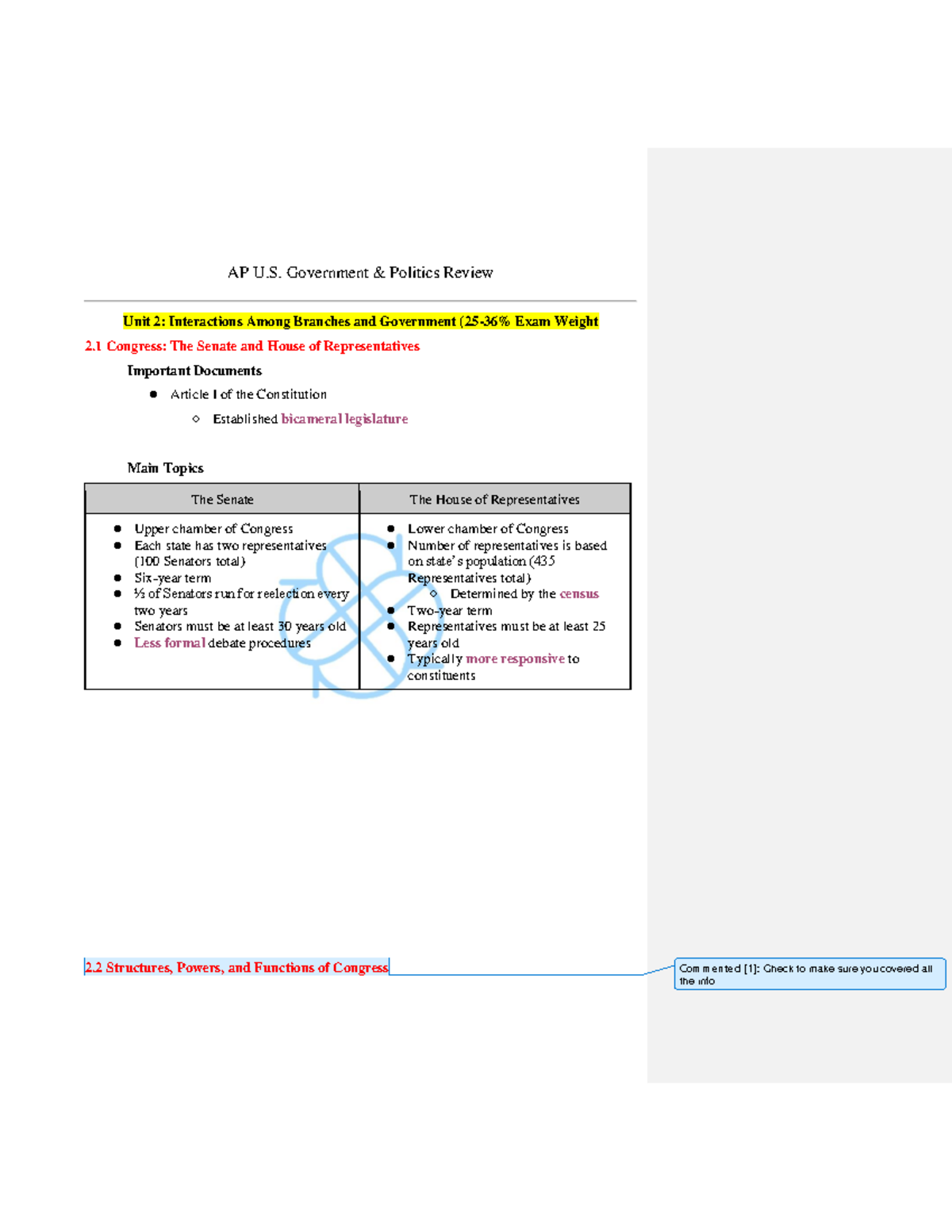 609ee1b26f046f5dee3ef6a7 AP-Gov-Unit-2 - AP U. Government & Politics ...