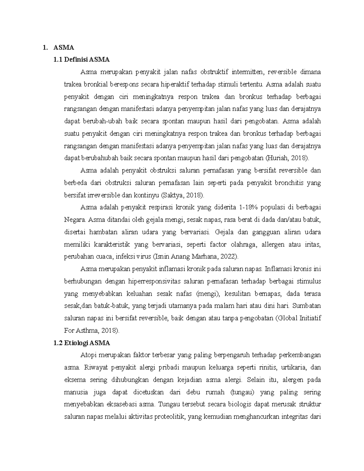ASMA - asma - 1. ASMA 1 Definisi ASMA Asma merupakan penyakit jalan ...
