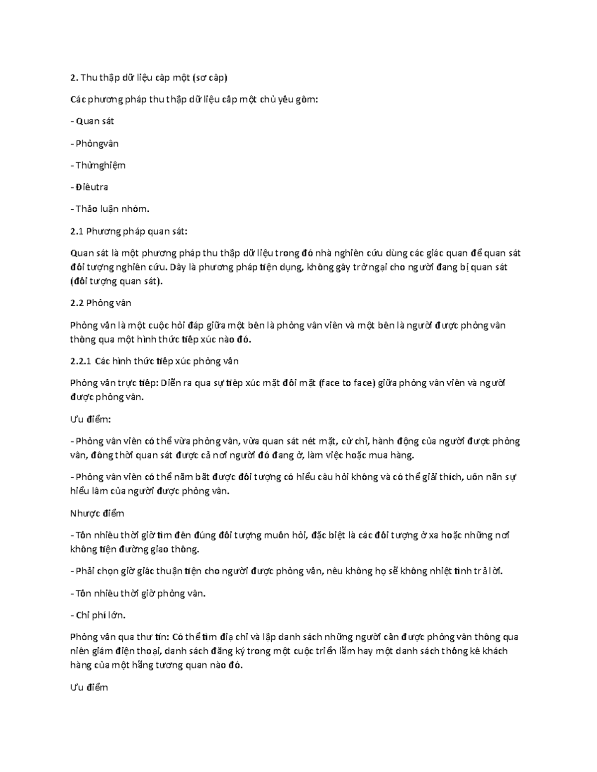 Dl sơ cấp - định nghĩa dữ liệu sơ cấp - Thu th p d li u cấấp m t (s cấấp)ậữệộơ Các ph ng pháp ...