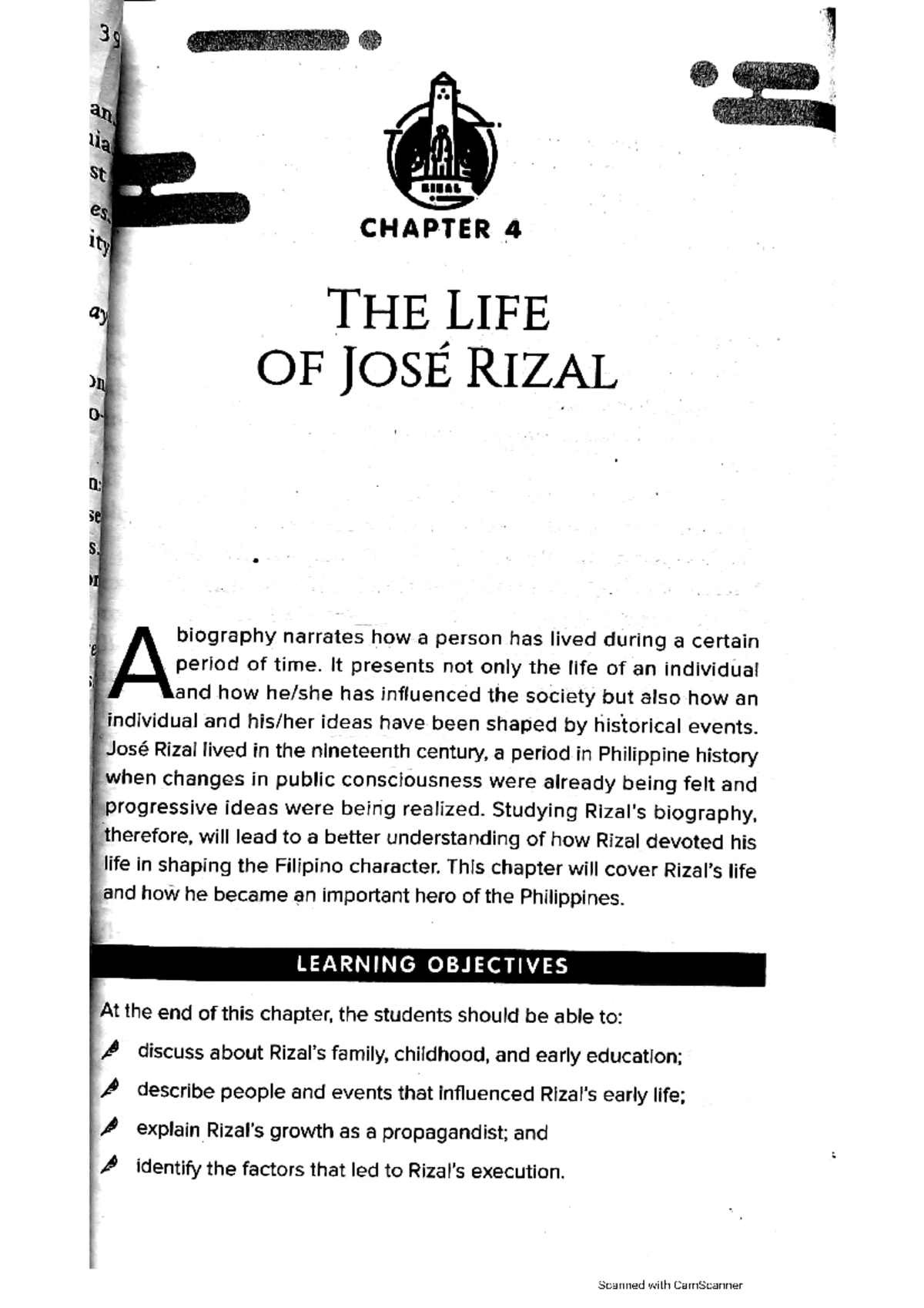 Chapter 4 - The Life of Jose Rizal - Life and works of Rizal - Studocu