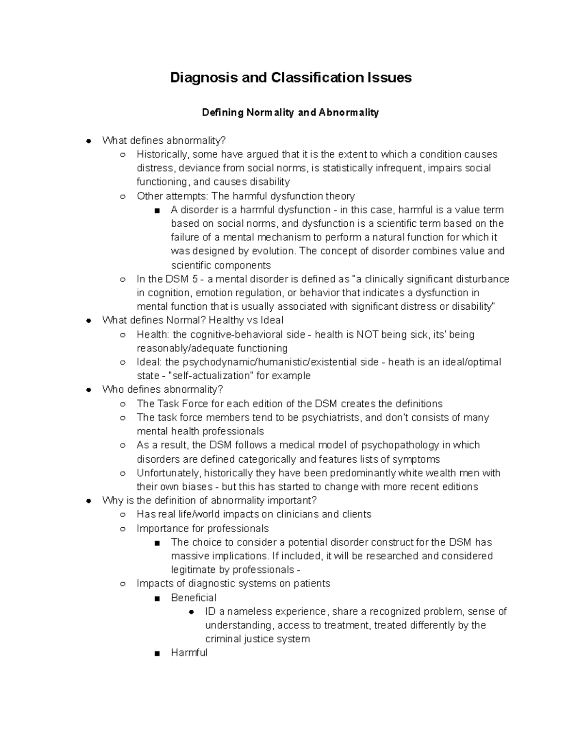 7 Diagnosis and Classification Issues - Diagnosis and Classification ...