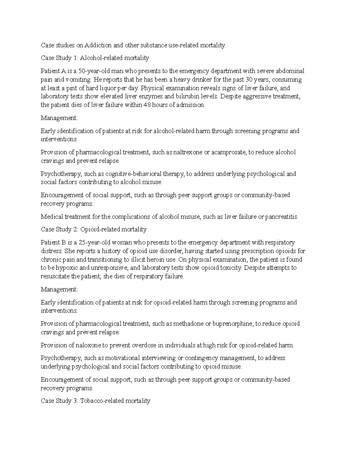 25 Case studies on Addiction and other substance use - Case studies on ...