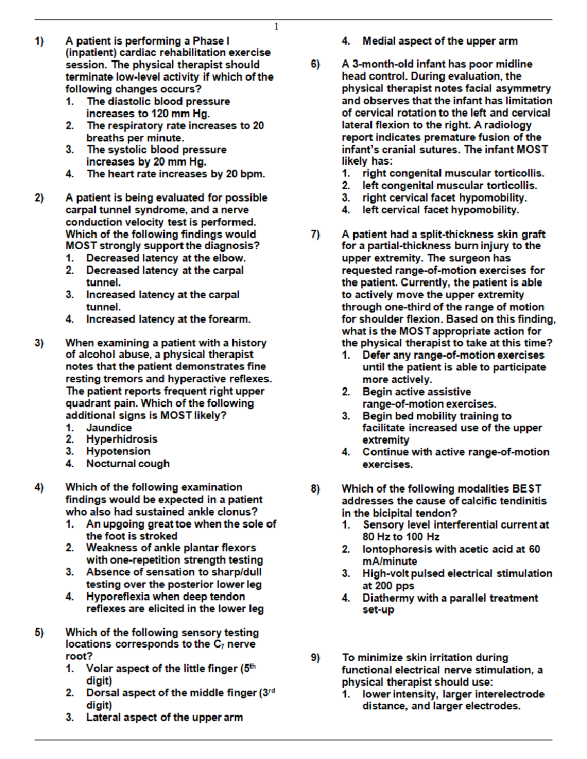 Peat 4 - board exam review - Physical therapy - Studocu