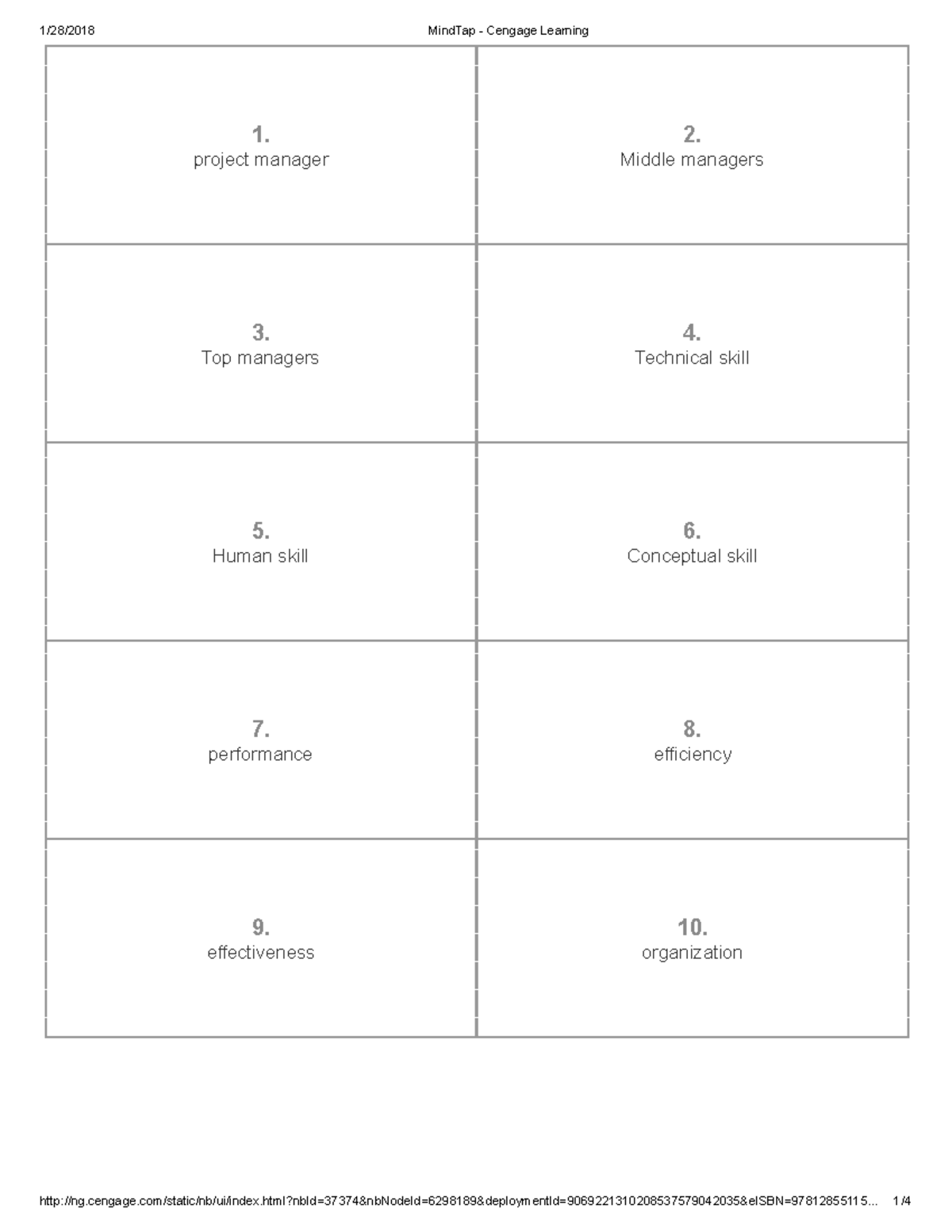 C200 - Flash Cards - project manager Middle managers Top managers ...