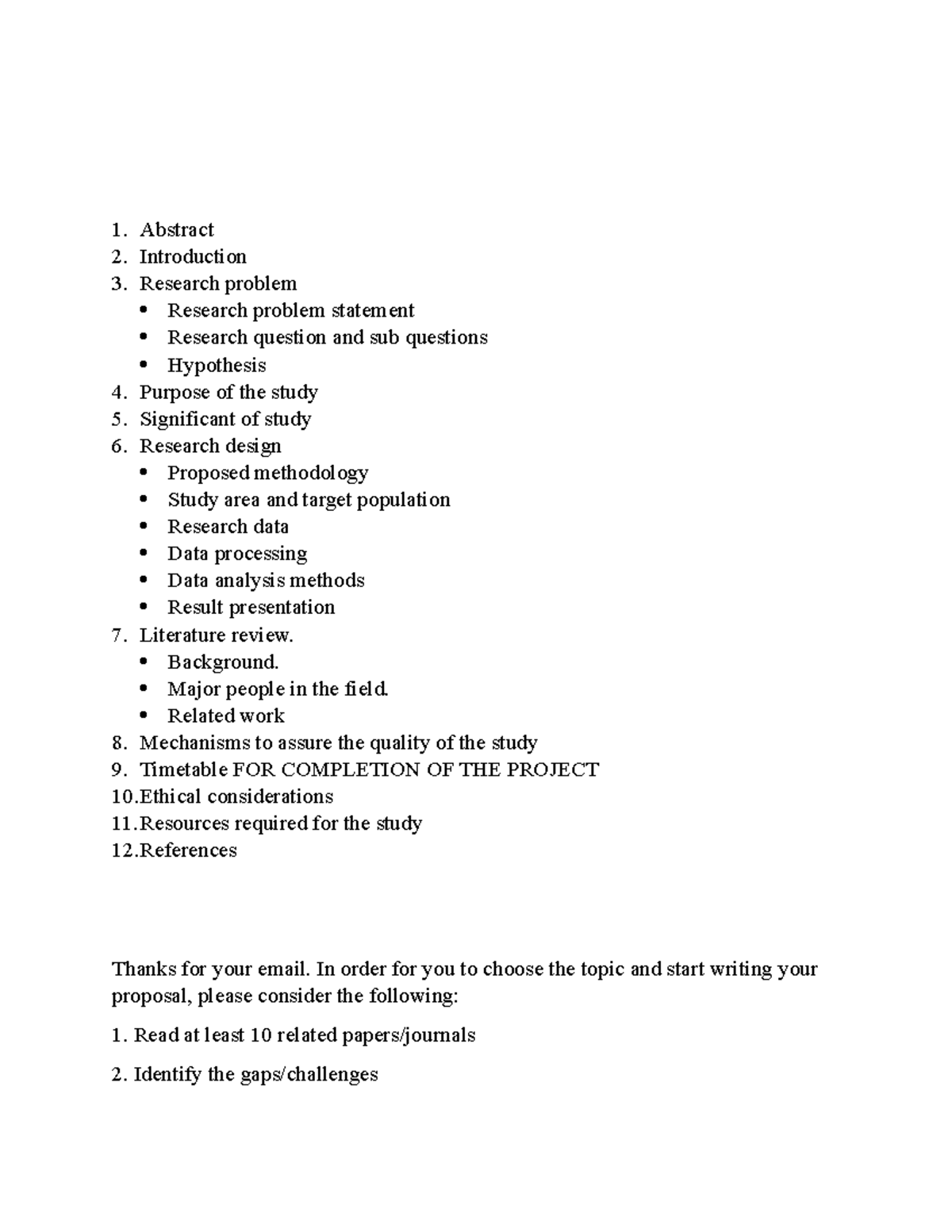 Proposal format - Abstract Introduction Research problem Research ...