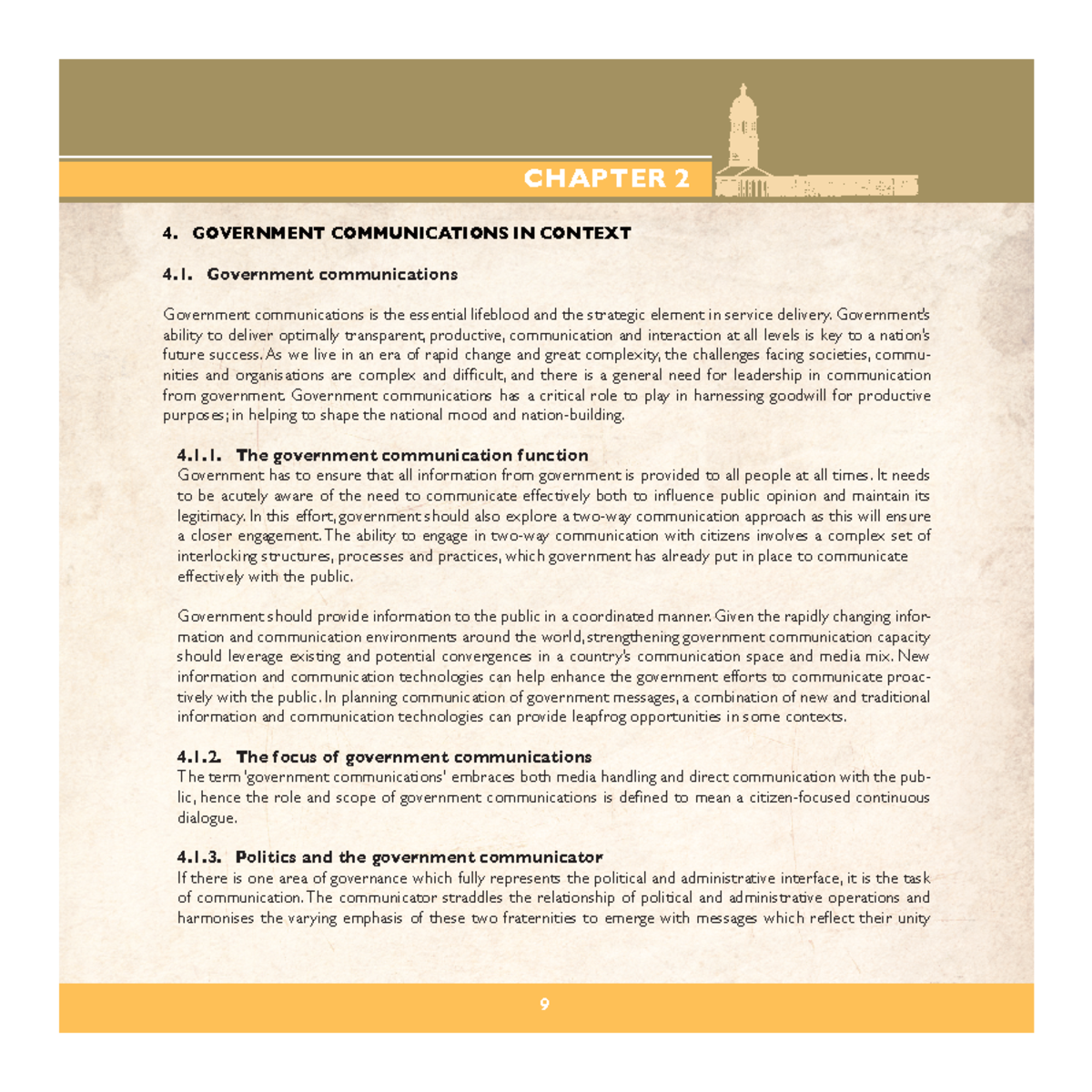 Chapter 2(P9-13) - 4. GOVERNMENT COMMUNICATIONS IN CONTEXT Government ...