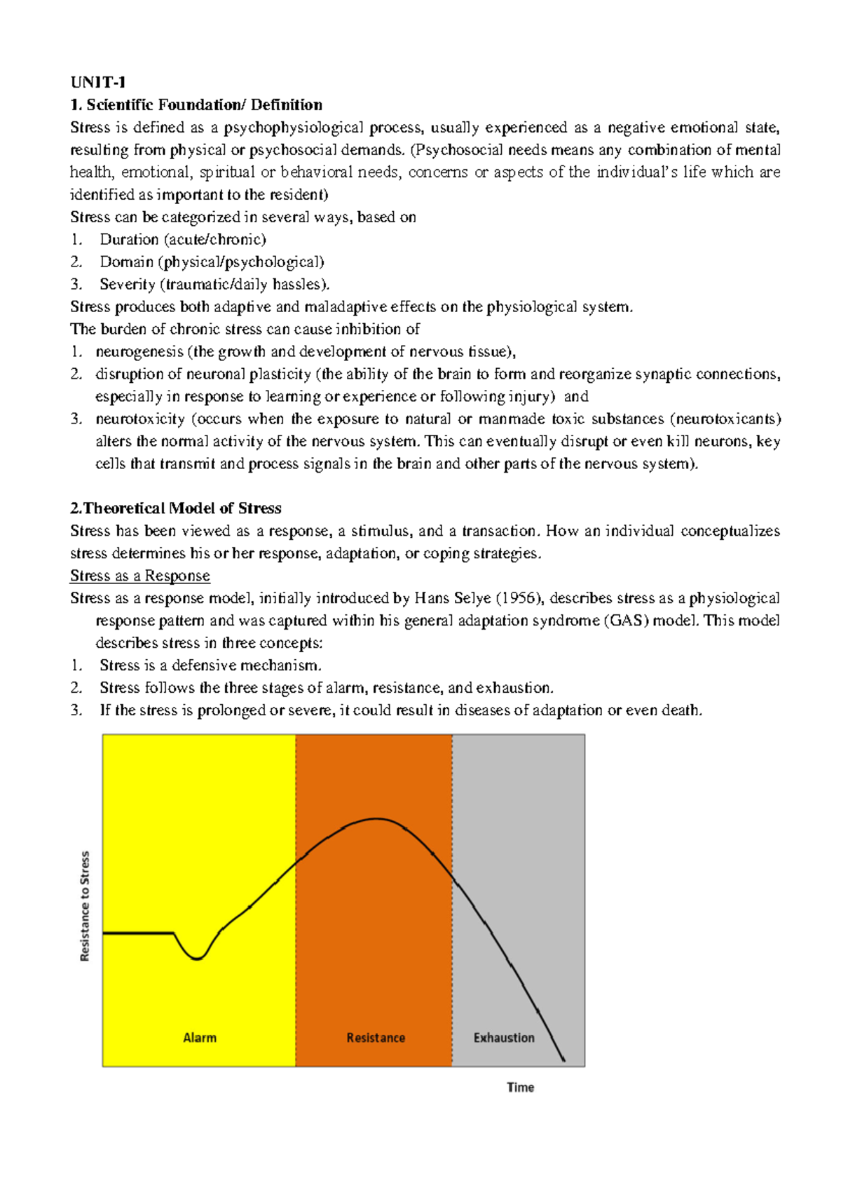 Stress Management Notes (2) 240205 192115 - UNIT- 1 Scientific ...