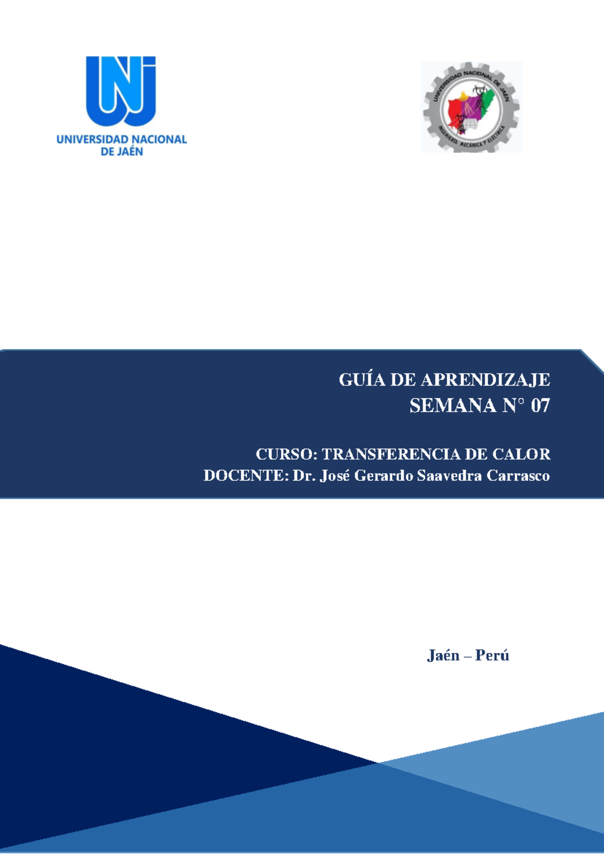 Guia de aprendizaje Transferencia de calor semana 7 - GUÍA DE ...