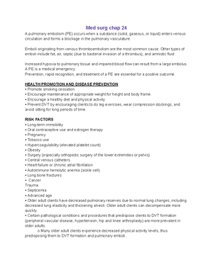 Med surg test 2 review - These are course study guides on topics ...