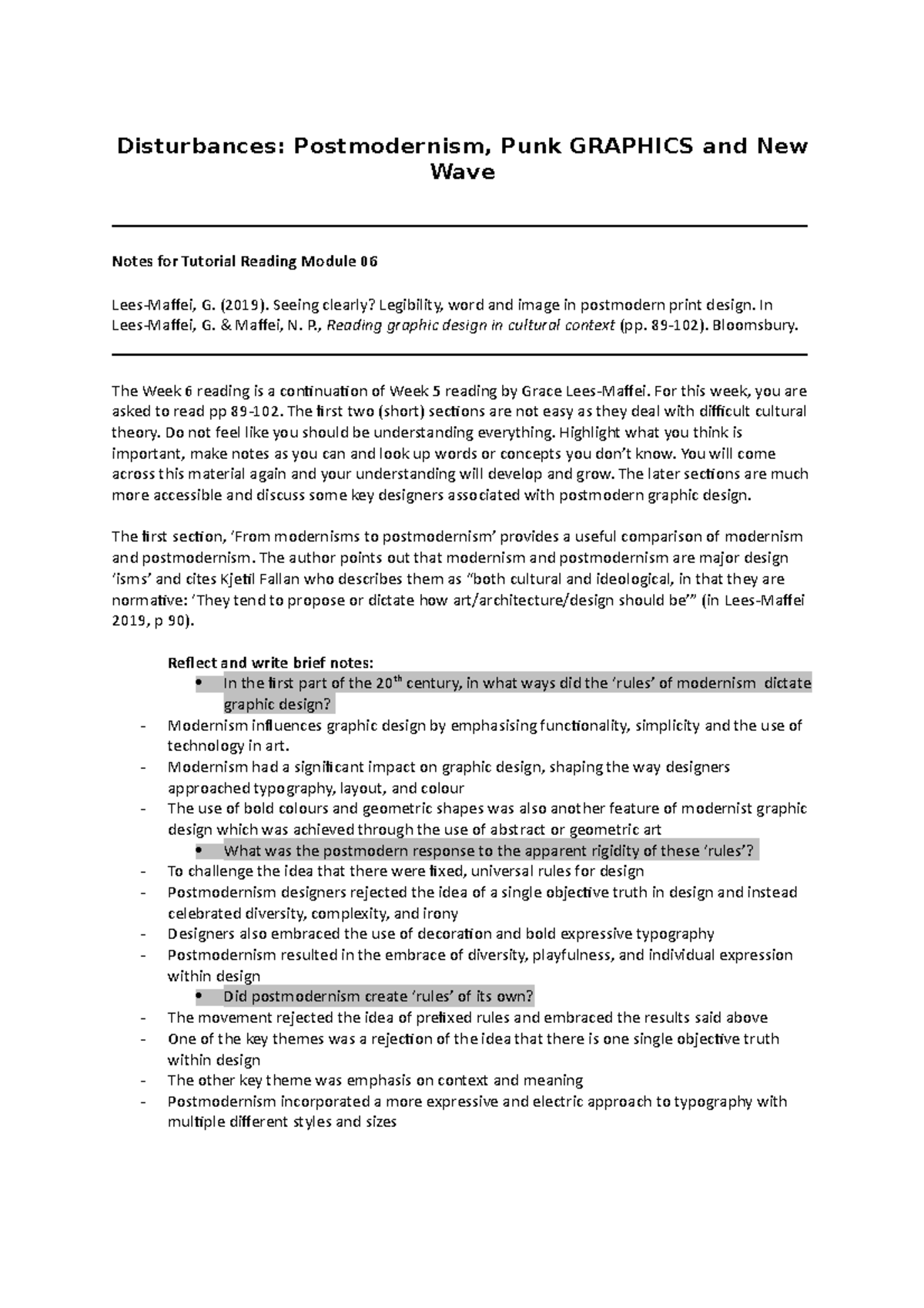 Module 06 Worksheet Lees-Maffei Part 2 Seeing clearly Legibility, word ...