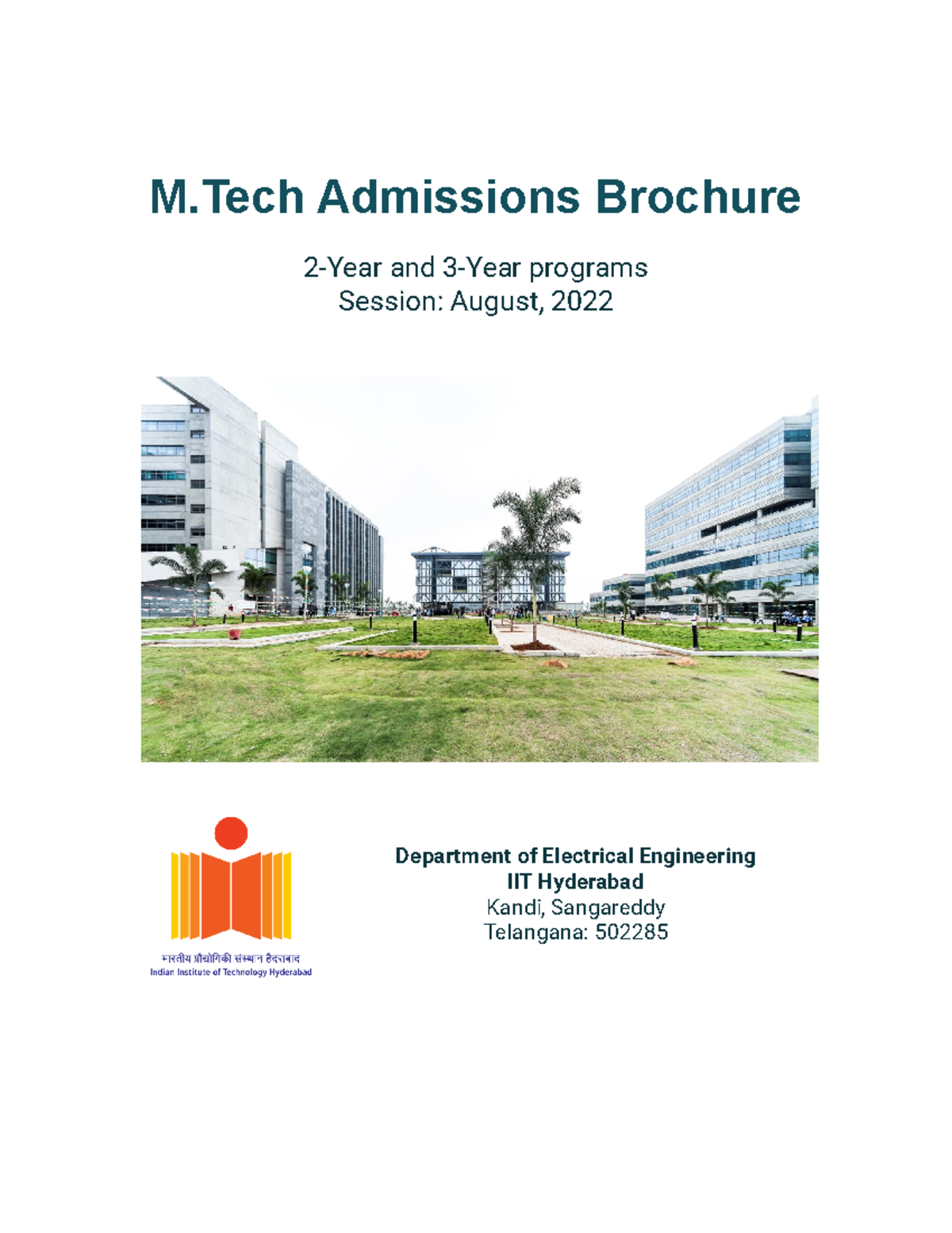 Electrical Engineering-Brochure MTech Aug 2022 - M Admissions Brochure ...