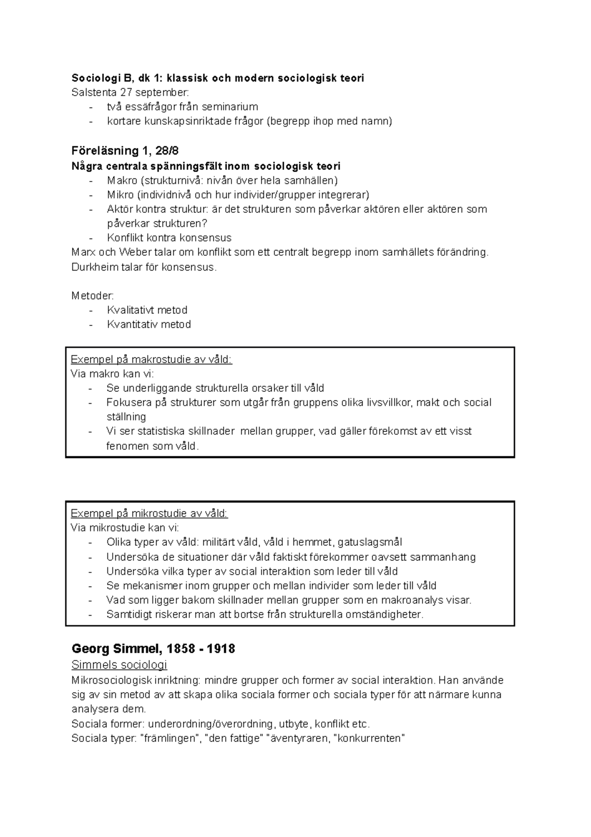 Klassisk och modern sociologi - Durkheim talar för konsensus. Metoder ...