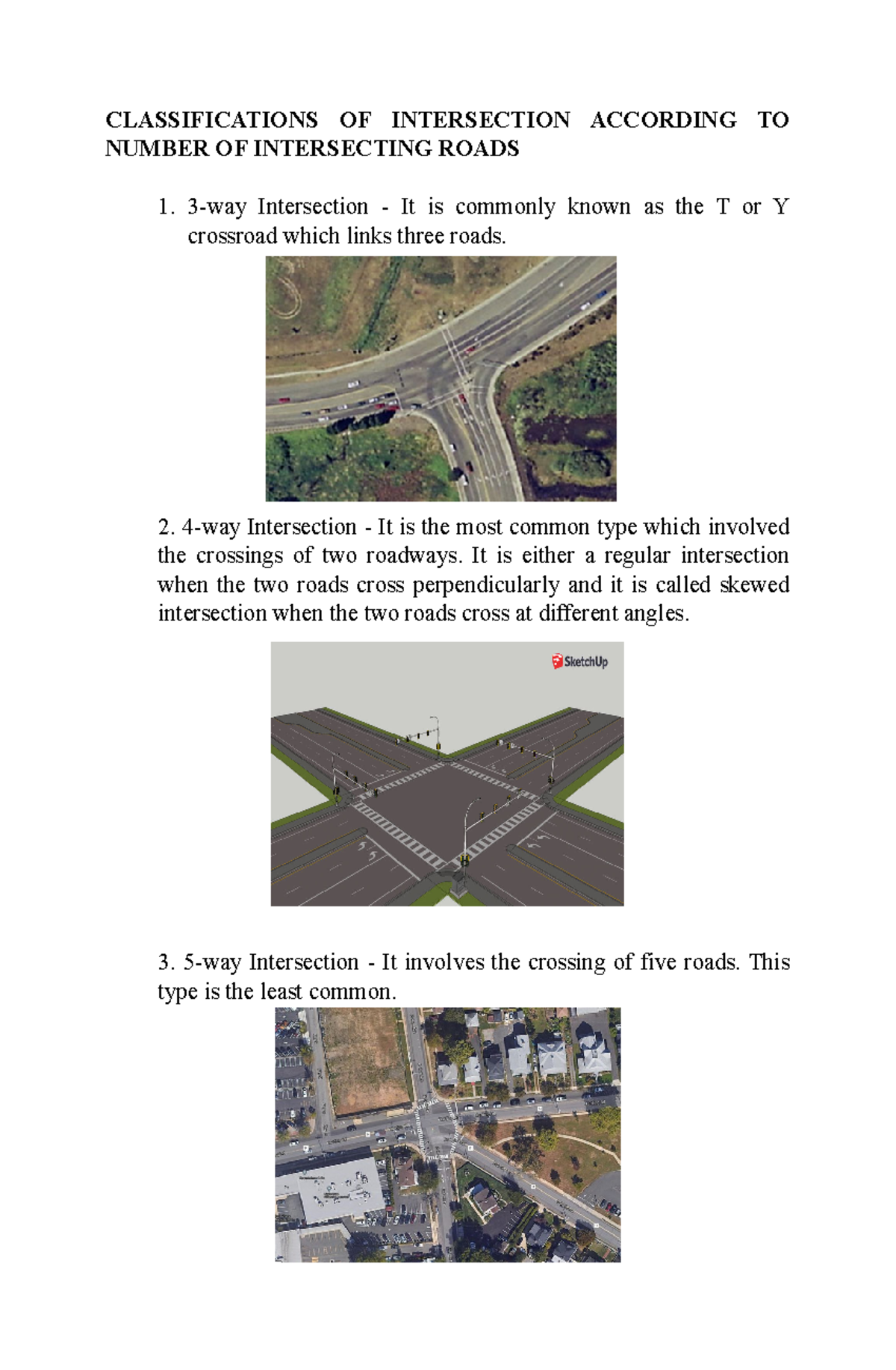 Classifications OF Intersection According TO Number OF Intersecting ...