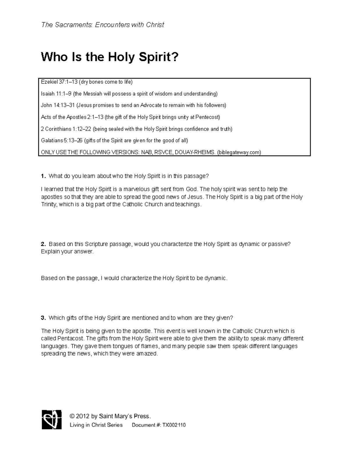 Bianca Diaz - TX002110-2-handout-F-Who Is the Holy Spirit - The ...
