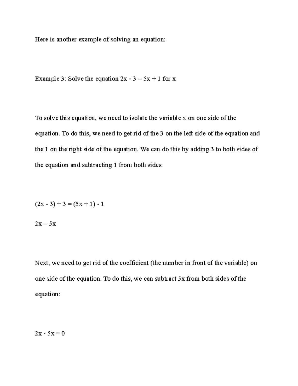 MATH Solving Equations And Inequalities 2 Here Is Another Example Of
