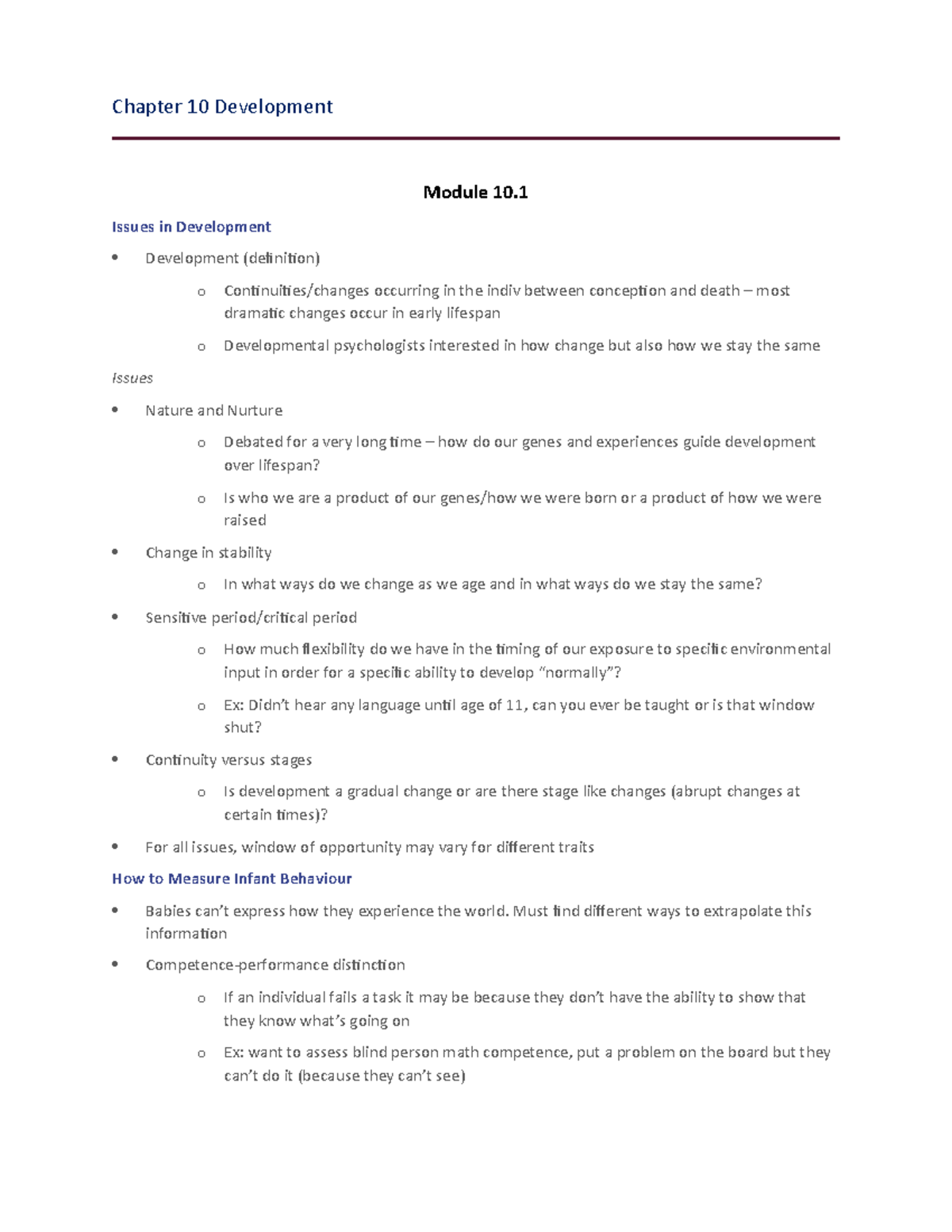 Chapter 10 Development - Chapter 10 Development Module 10 Issues in ...