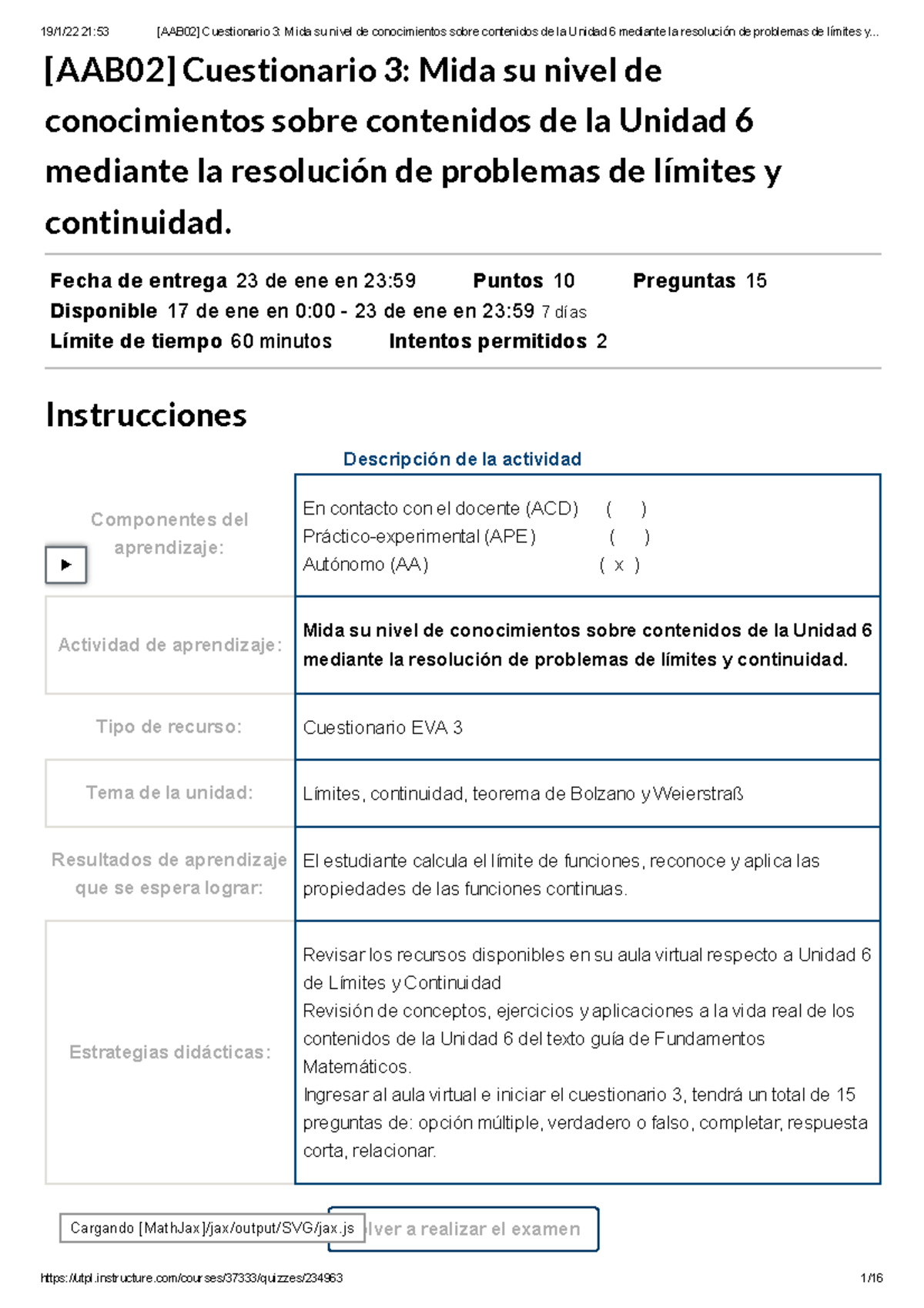 [AAB02] Cuestionario 3 Mida su nivel de conocimientos sobre contenidos de la Unidad 6 mediante ...