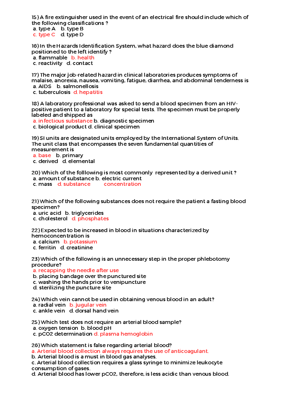 CC1 QUIZ 2 - CC1 POST QUIZ NUMBER 2 - A fire extinguisher used in the ...