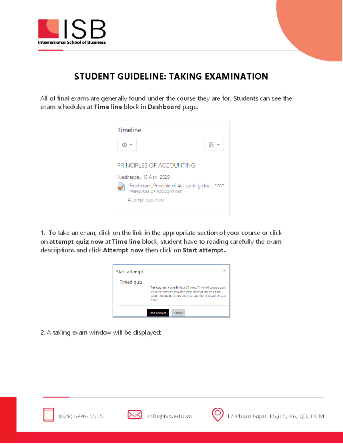 Student guideline - STUDENT GUIDELINE: TAKING EXAMINATION All of final ...