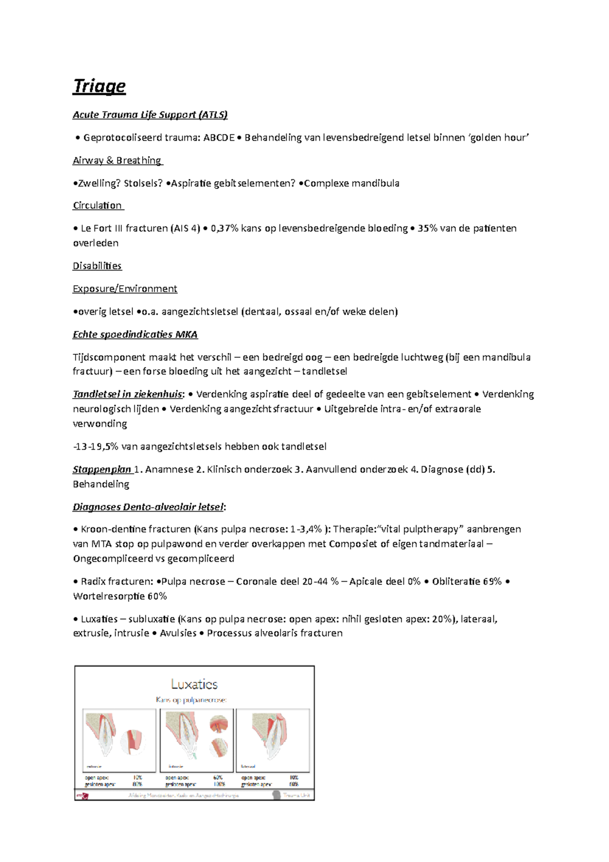 Triage - Triage Acute Trauma Life Support (ATLS) Geprotocoliseerd ...