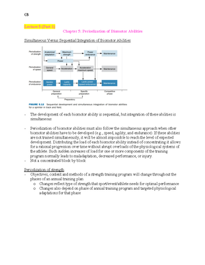 Lecture 6 - Celena Scheede - Chapter 6: Planning the Training Session Importance of planning ...