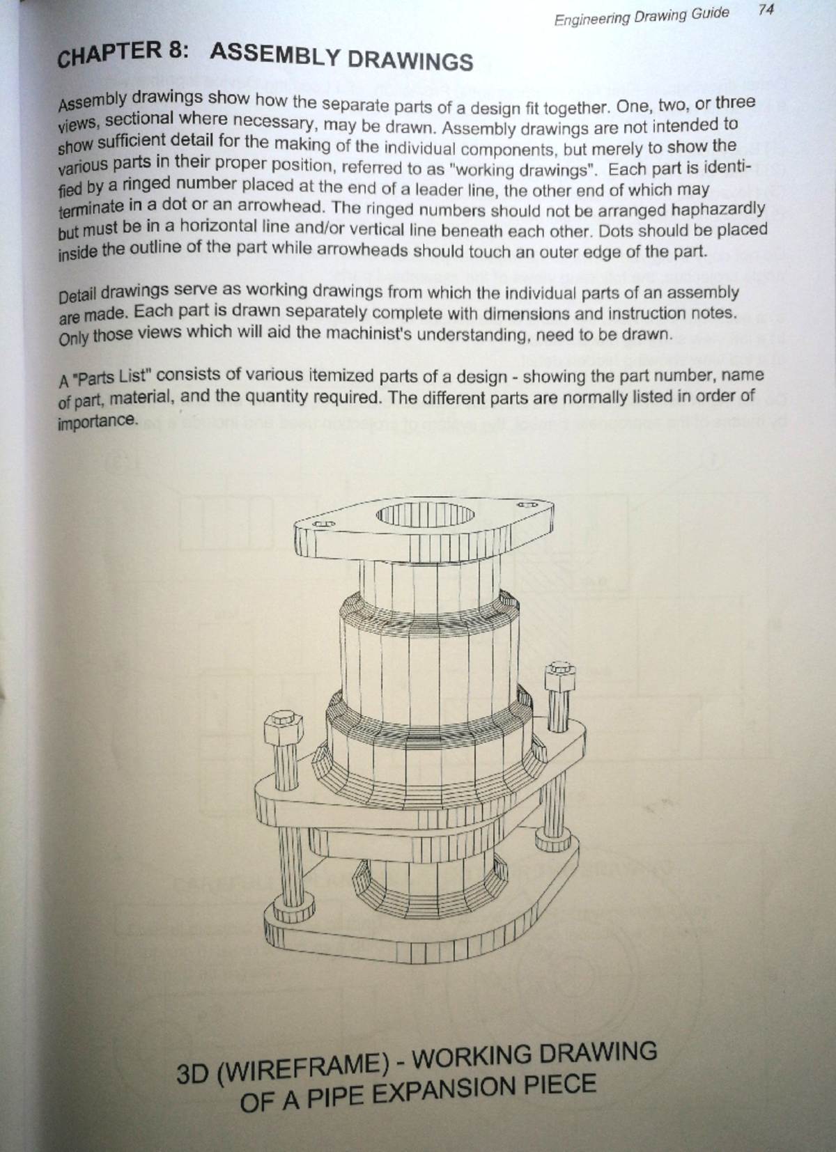 Assembly Drawing - One, two, or three views, sectional where necessary ...