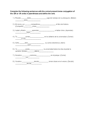 Document 75 - spanish notes and words - Name: Sarah Azzubaidi ...