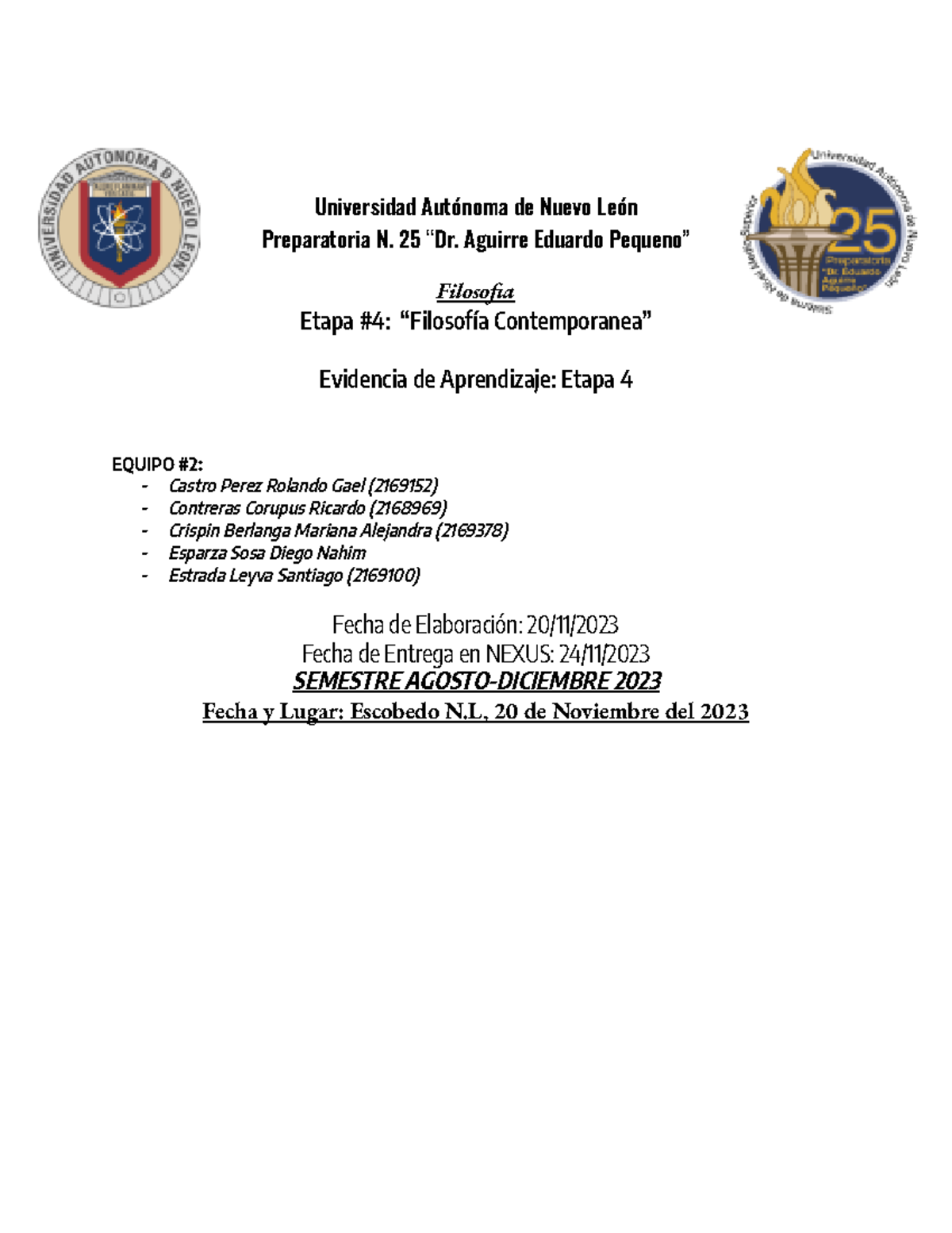 EV4 Filosofia Eqverde - EVIDENCIA - Universidad Autónoma de Nuevo León ...