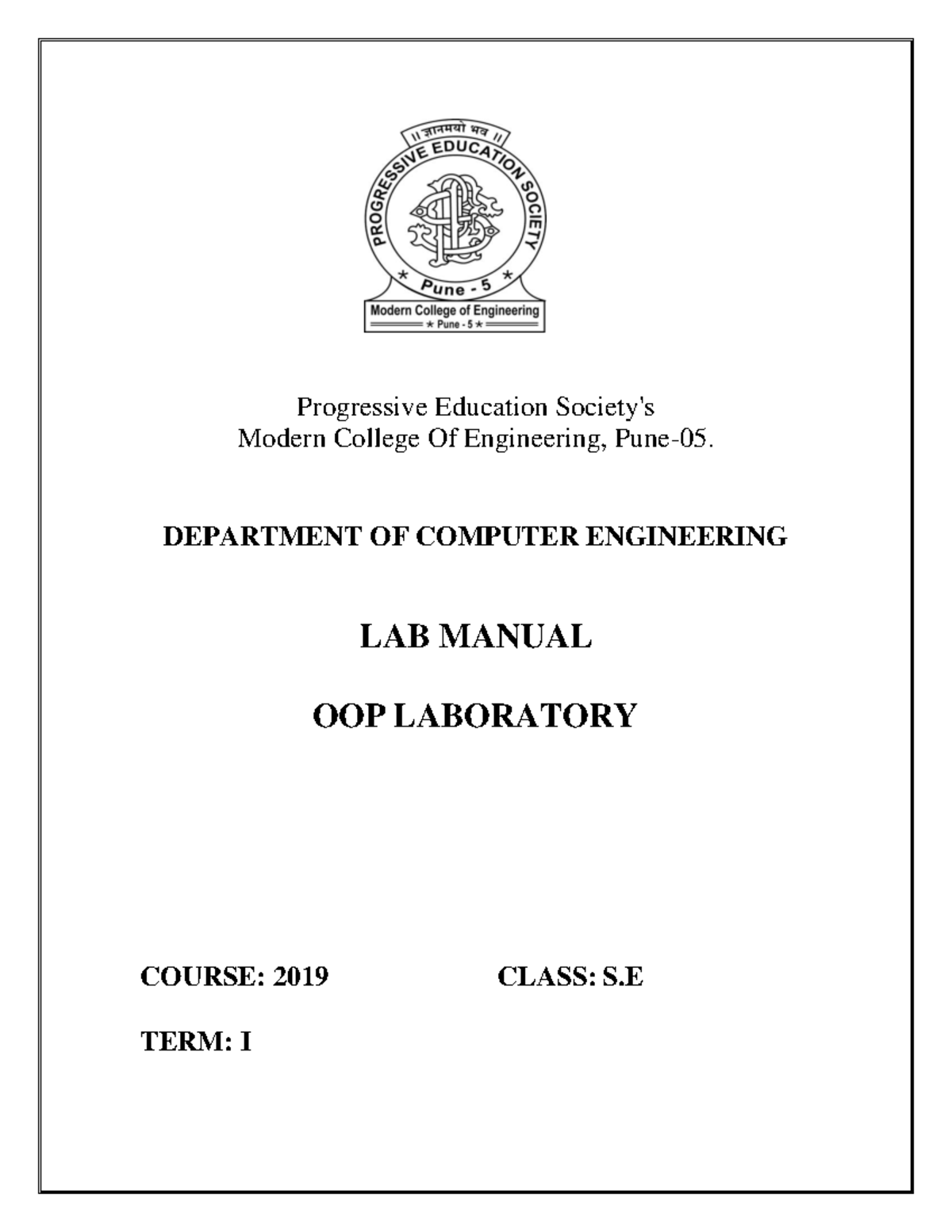 Lab Manual - Progressive Education Society's Modern College Of ...