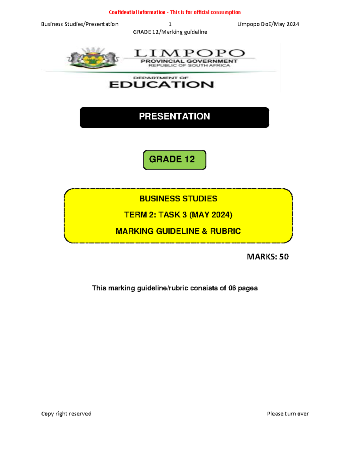 2024 BSTD Grade 12 Presentation MG - Business Studies/Presentation 1 ...