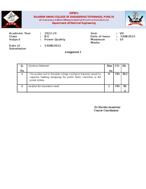 Assignment 2 PQ 10jan - JSPM’s RAJARSHI SHAHU COLLEGE OF ENGINEERING ...