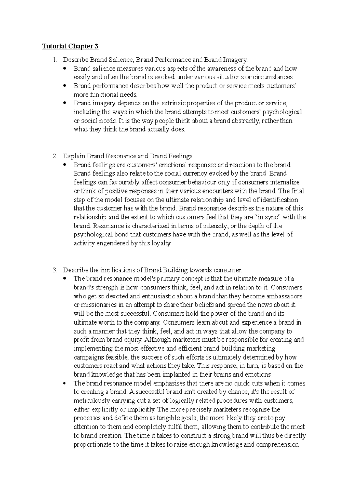 Tutorial Chapter 3 MKT539 - Tutorial Chapter 3 Describe Brand Salience ...