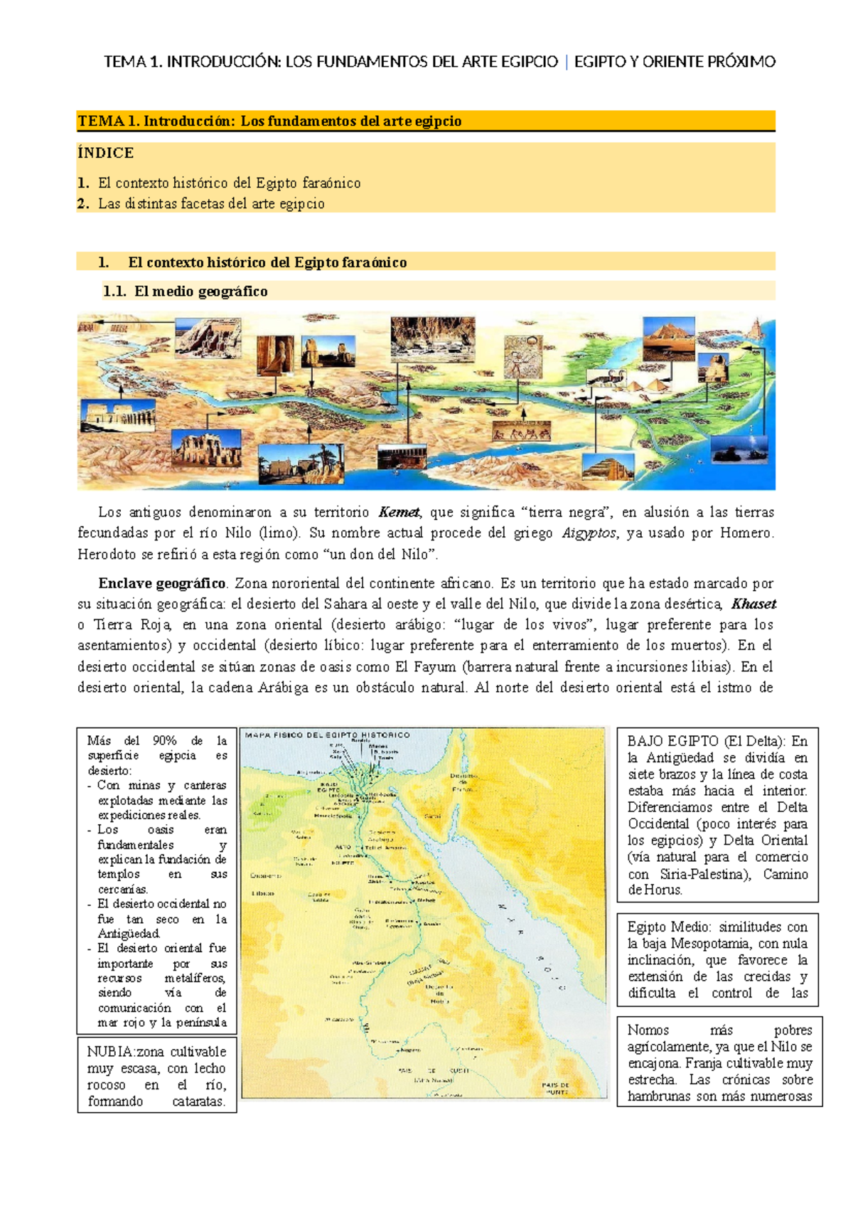 TEMA 1 - Arte de las grandes civilizaciones antiguas: Egipto y Próximo ...