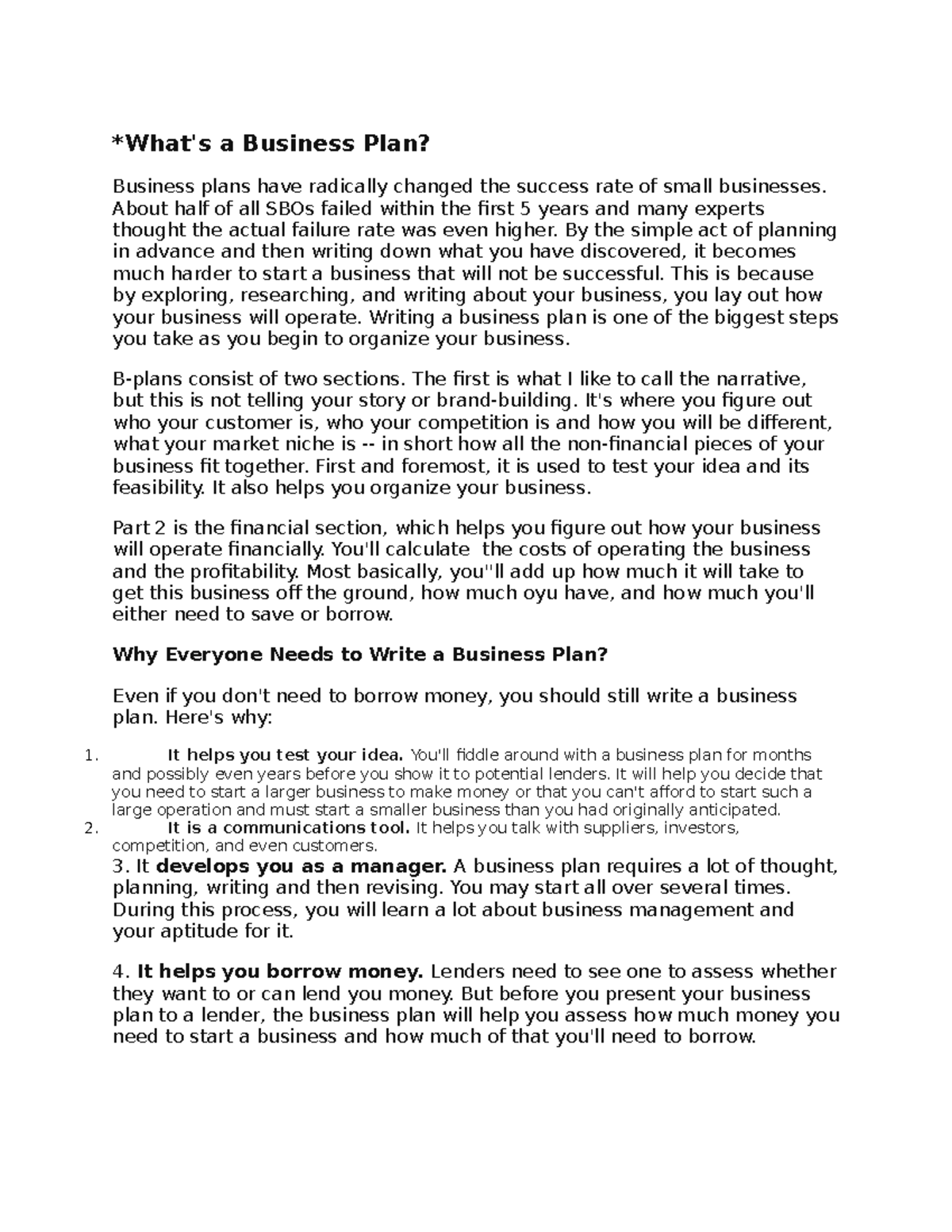 Biz Plan - Investigates the problems and challenges of opening and ...