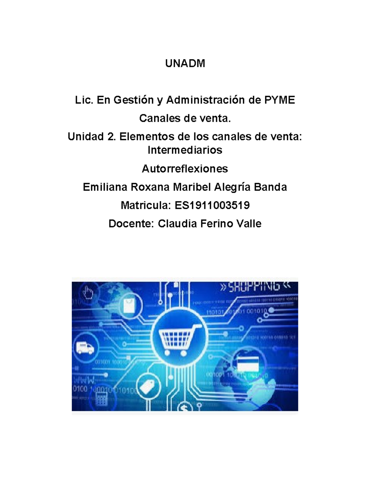 GCAV U2 ATR EMAB - TAREA - UNADM Lic. En Gestión y Administración de ...