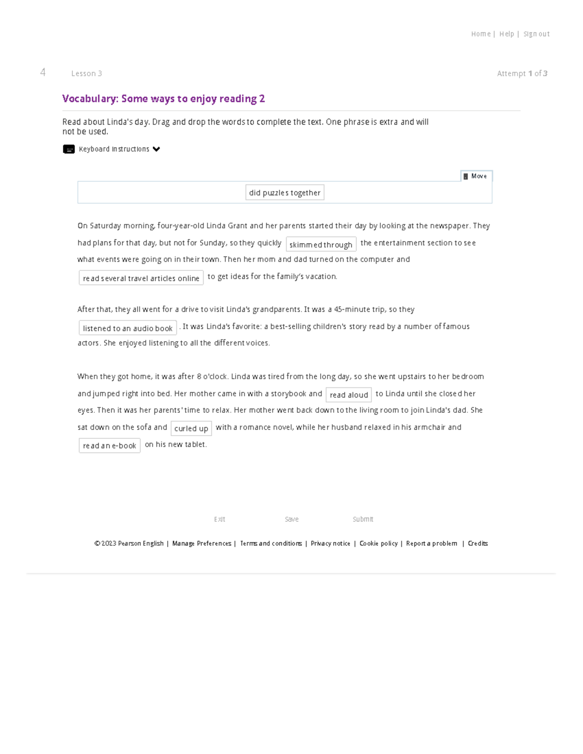 Unit 4 -Lesson 3 - Vocabulary - Some ways to enjoy reading 2 - 4 Lesson ...