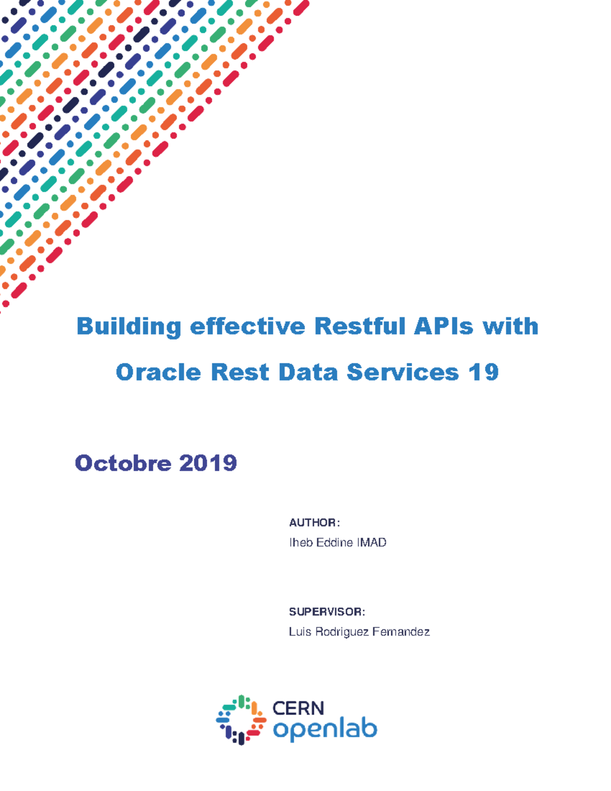 Report IMAD Iheb Eddine - Building effective Restful APIs with Oracle ...