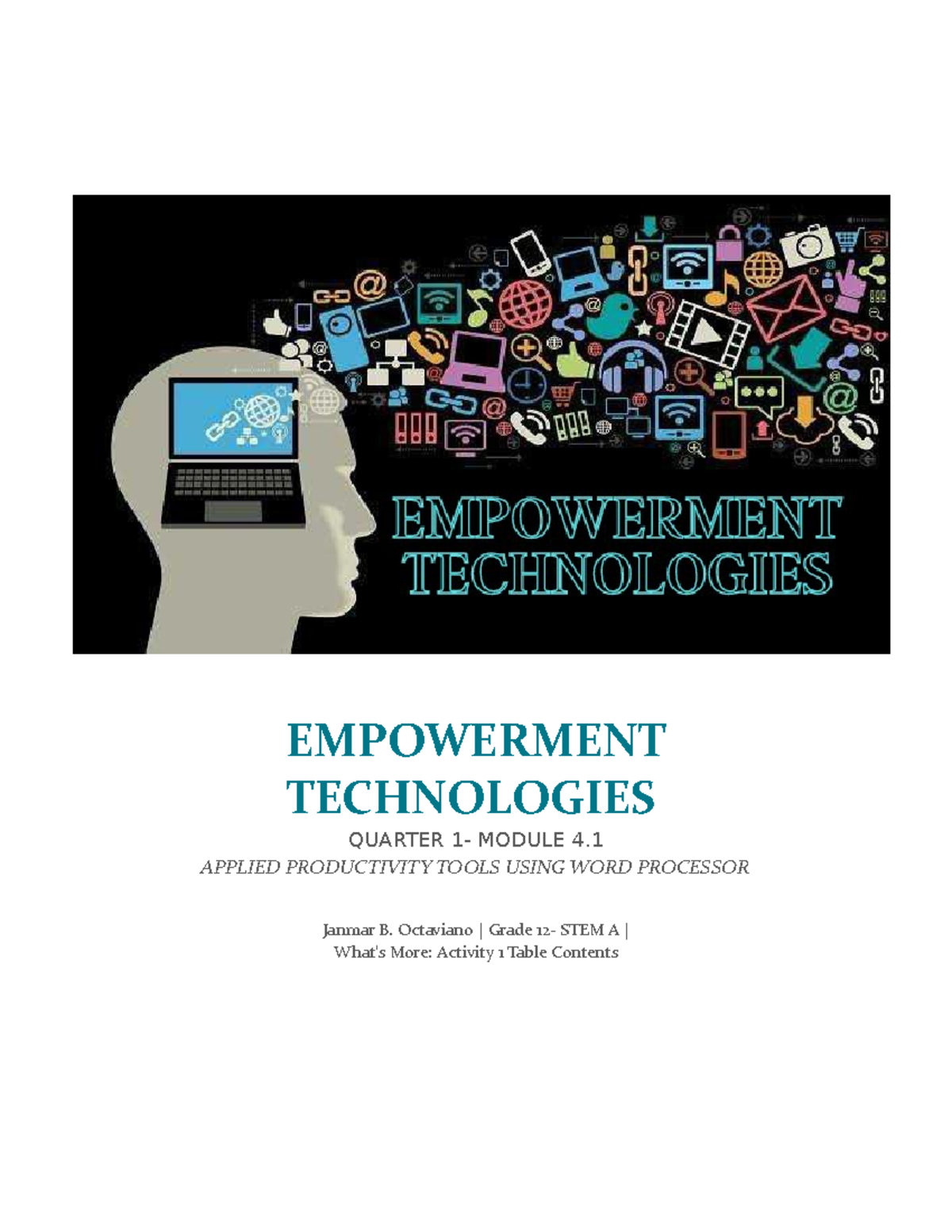 Etech Q1 M4 - Heyejenshskskrnfjfkskslshdnfnfjdjzjsk - EMPOWERMENT TECHNOLOGIES QUARTER 1- MODULE ...
