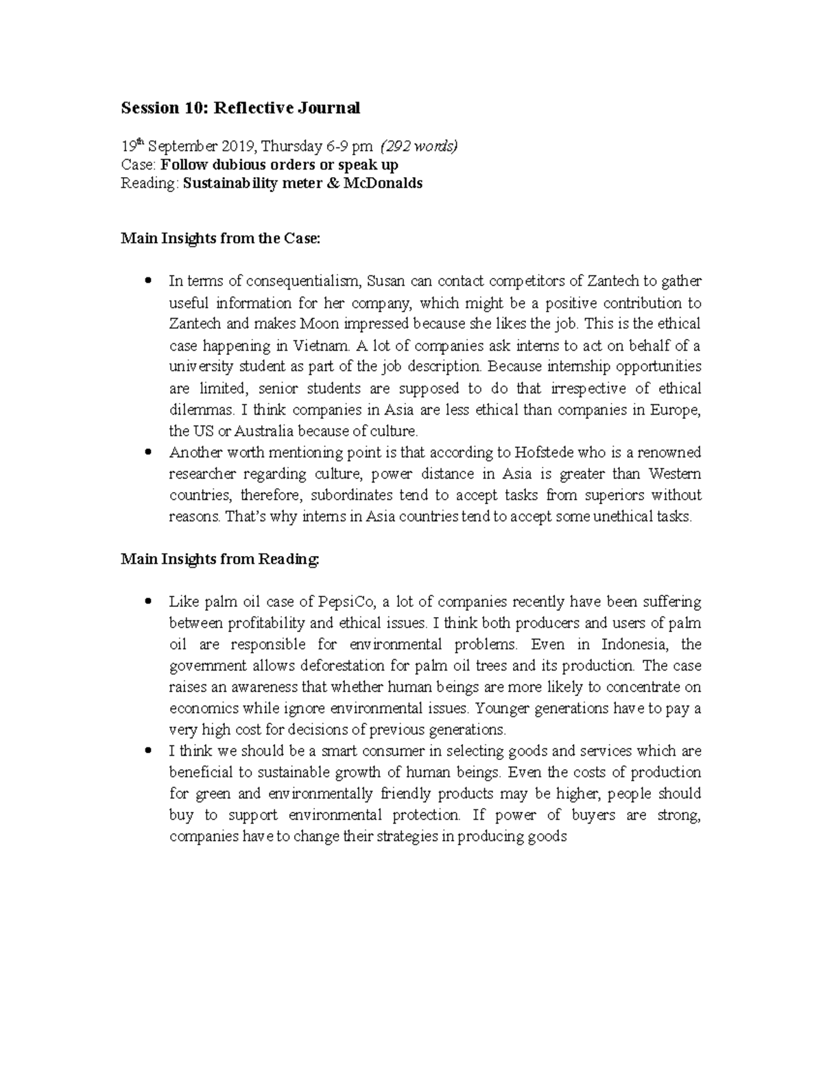 Session 10 Reflective Assignment of case studies - Session 10 ...