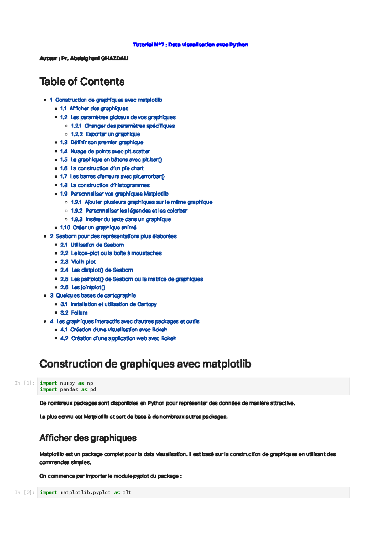 Visualisation des donnees avec Matplotlib Seaborn - Tutoriel N°7 : Data visualisation avec ...