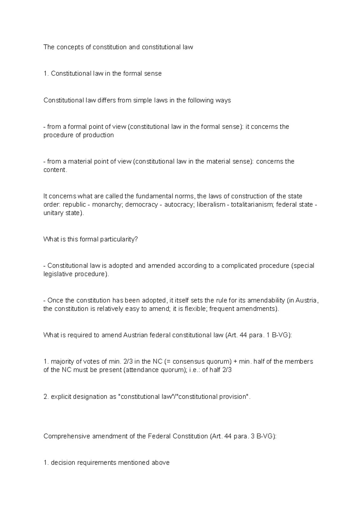 Constitutional LAW Chapter 10 16 - The concepts of constitution and ...