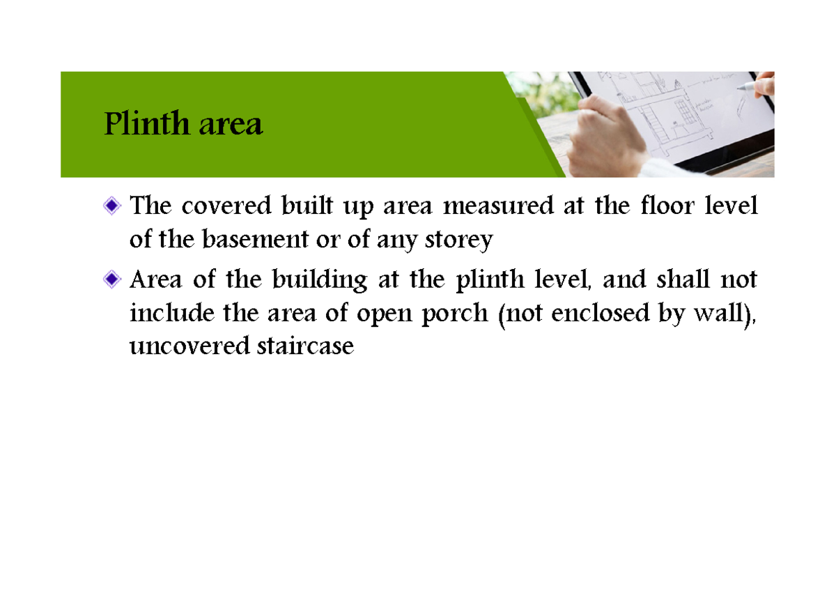 BCE L6 - lecture notes - Plinth areaPlinth areaPlinth areaPlinth area ...
