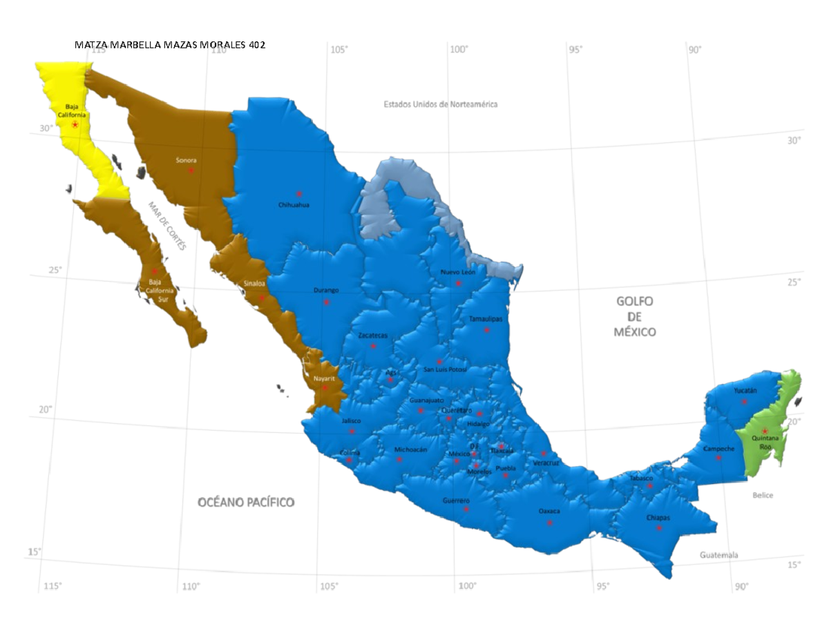 Traea 5, geo-eco - Territorio mexicano, longutud, latitud y horario en ...