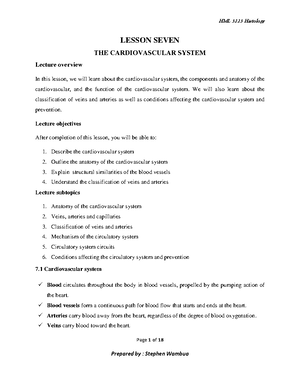 Lesson 6 Respiratory System - Page 1 of 15 LESSON SIX THE RESPIRATORY ...