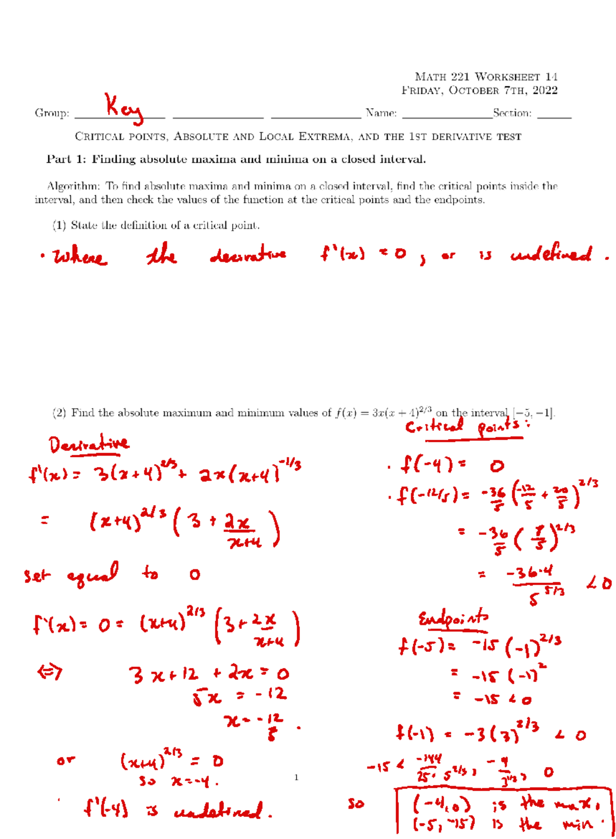 WS14 100722 sols - Solution for Worksheet 14 - MATH 221 - Illinois ...